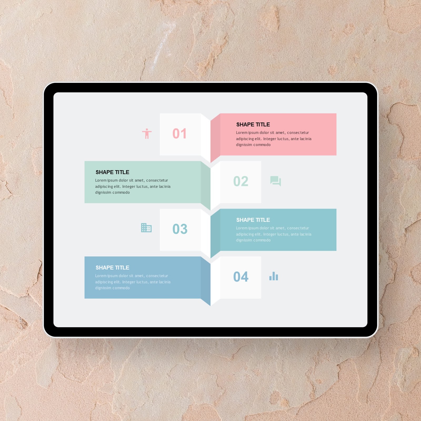 Vertical Fold List PowerPoint Templates - PowerPoint Free