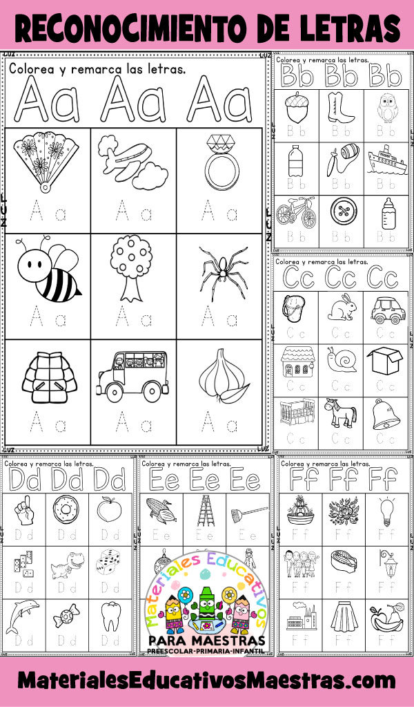 Cuaderno Reconocimiento de Letras | Materiales Educativos para Maestras