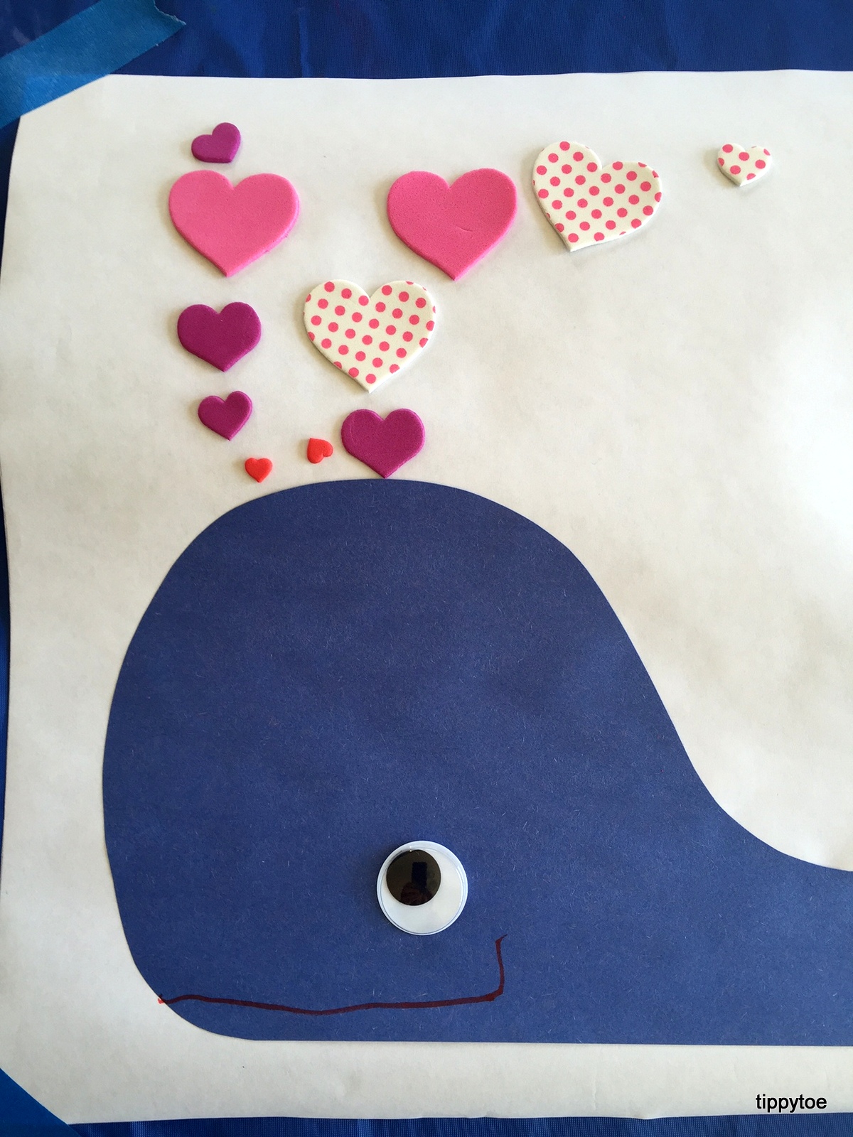 Tippytoe Crafts: Valentine Whale