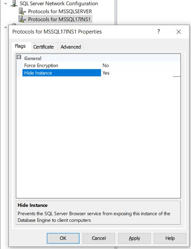 Hide SQL Server database engine instances from network discovery ...