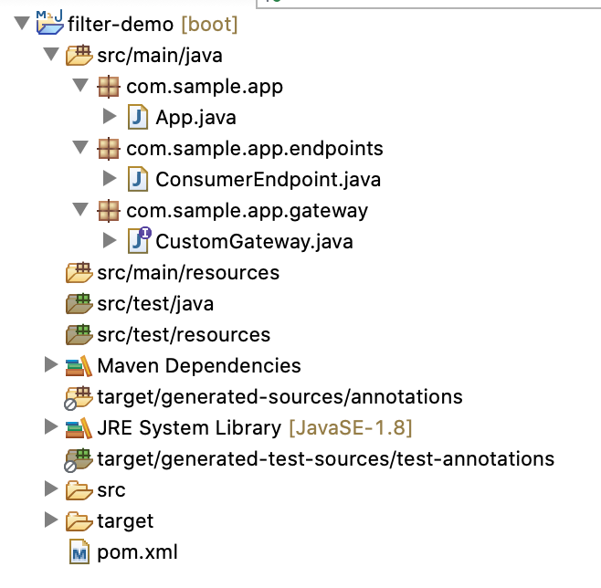 Programming for beginners: Spring integration: filters
