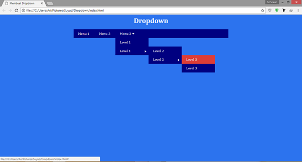 Dropdown Menu dengan CSS ~ Go Technology