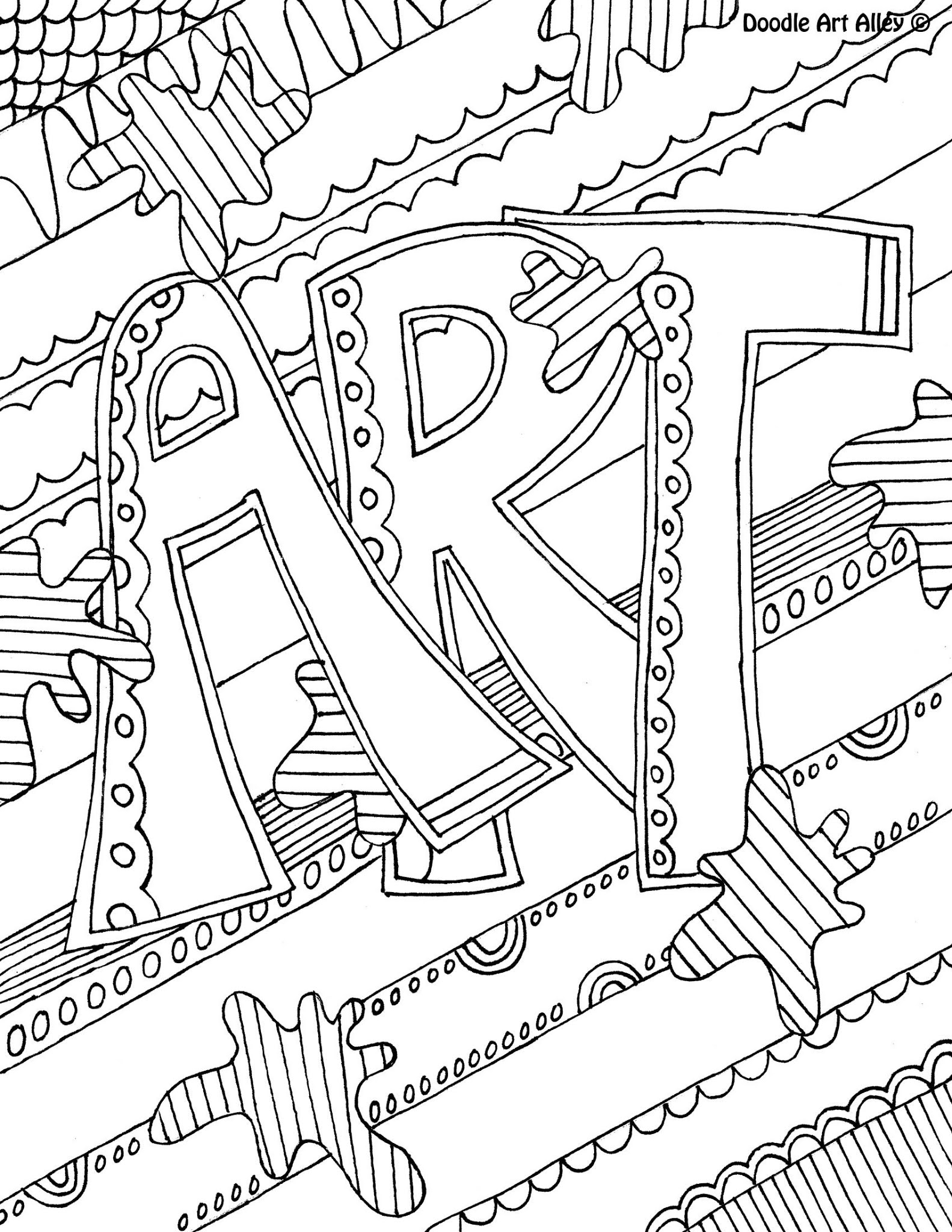 Doodle Art Alley Coloring Pages ~ Coloring Pages