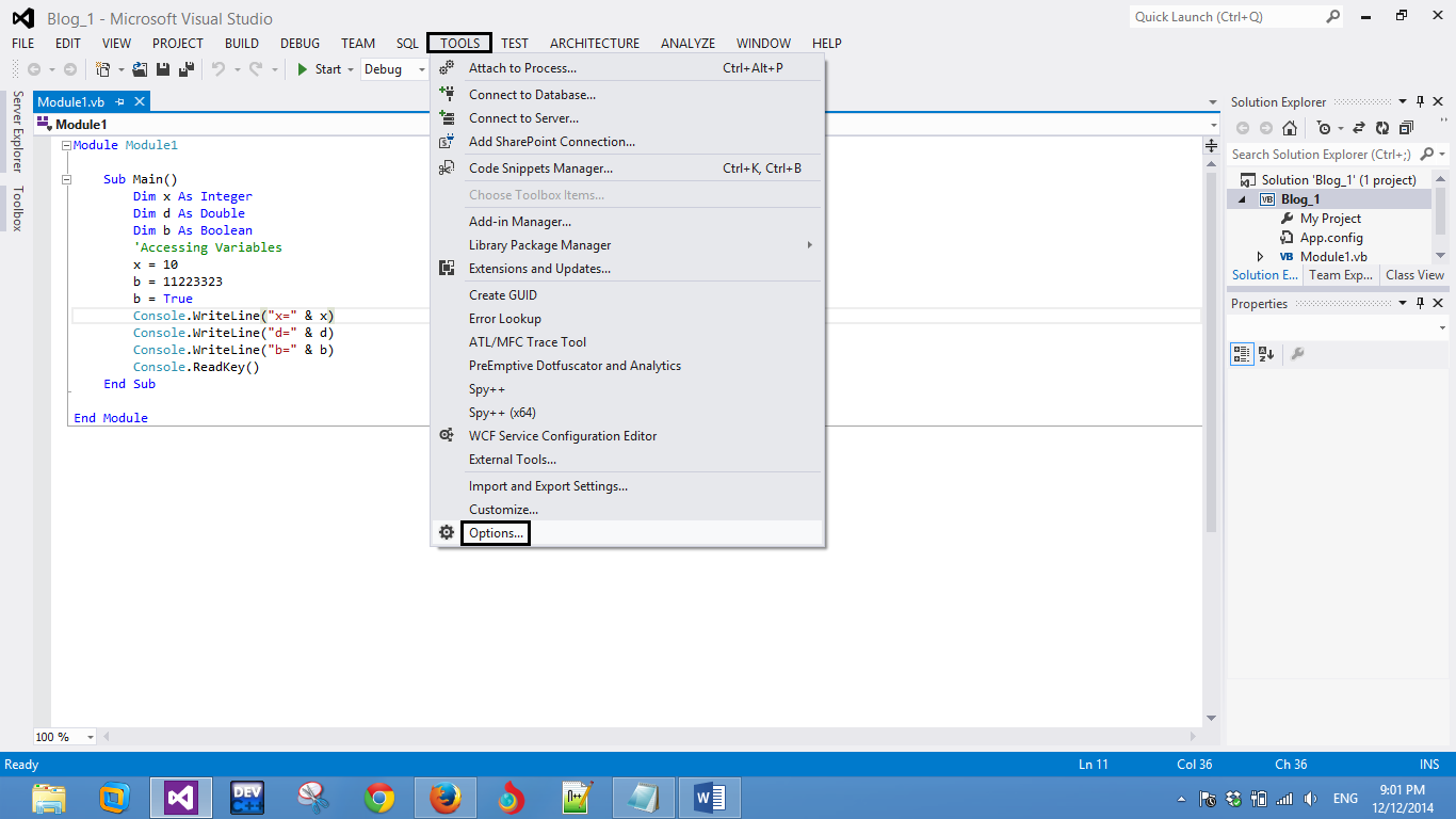 Microsoft Visual Studio V2012: Display Line Numbers in the Text Editor ...