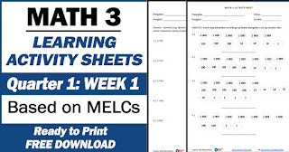 LEARNING ACTIVITY SHEETS in MATH 3 (Quarter 1: Week 1) Free Download ...