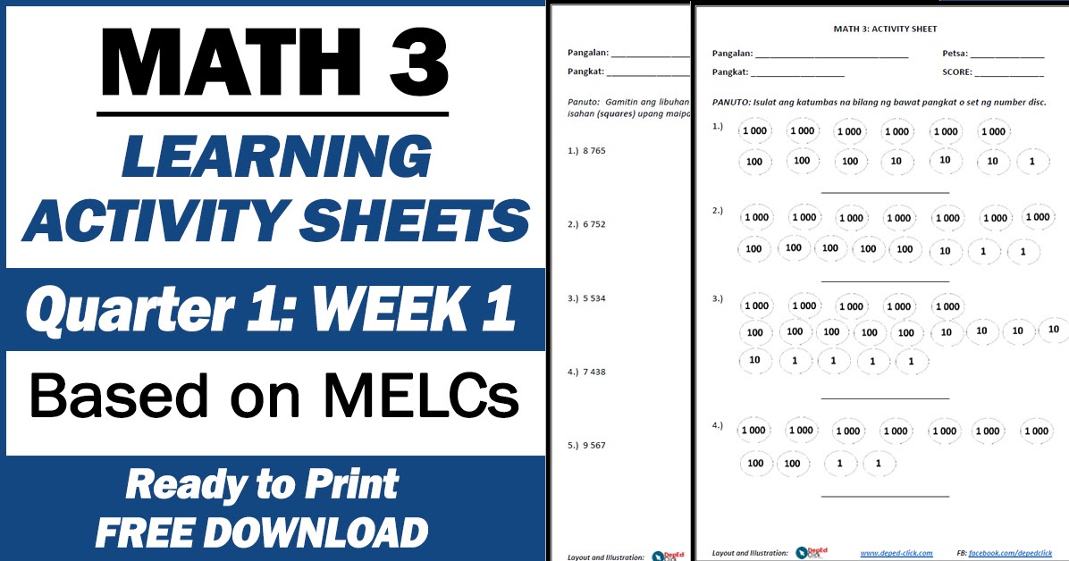 LEARNING ACTIVITY SHEETS In MATH 3 Quarter 1 Week 1 Free Download LEARNING ACTIVITY SHEETS In MATH 3 Quarter 1 Week 1 Free Download