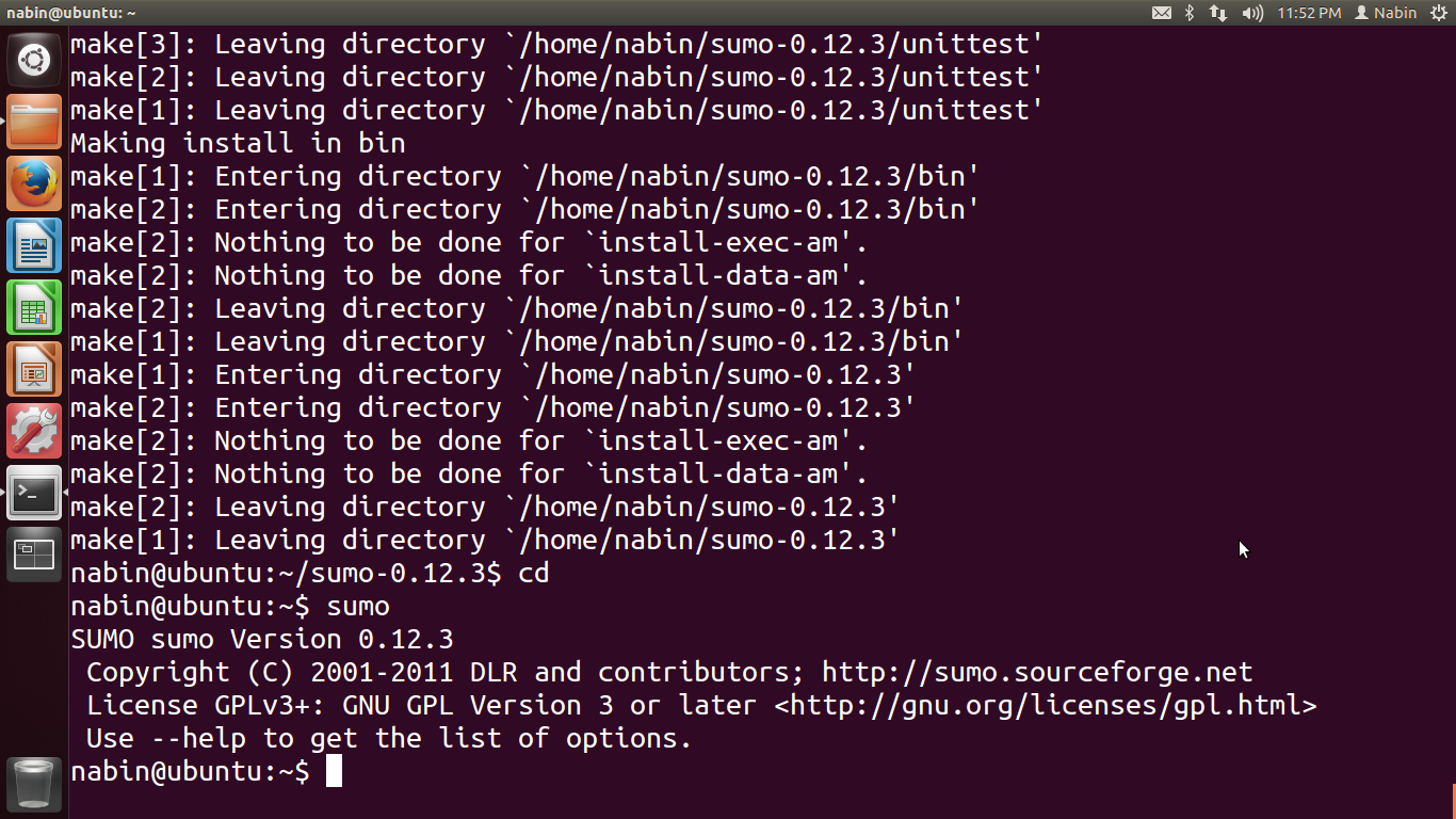 SUMO 0.12.3 and MOVE installation in Ubuntu 12.04 LTS | TechErina