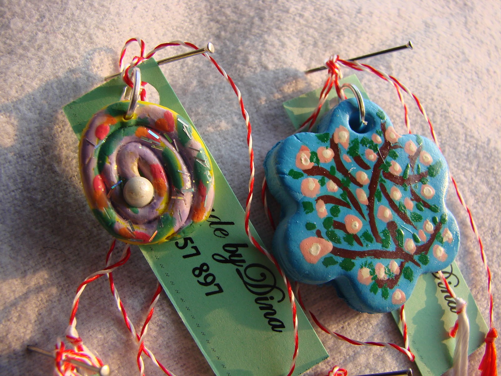 hand&home made byDina: Martisoare handmade (3) - lut pictat