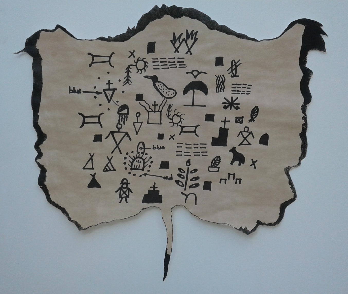 a faithful attempt: Blackfoot "Winter Count" Buffalo Hide Designs