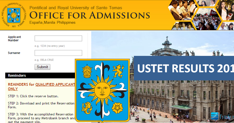 USTET results AY 2015-2016 now available Online | The Summit Express