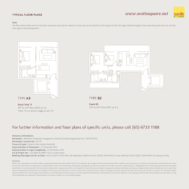 Scotts Square Singapore: Site plan and Floor plan