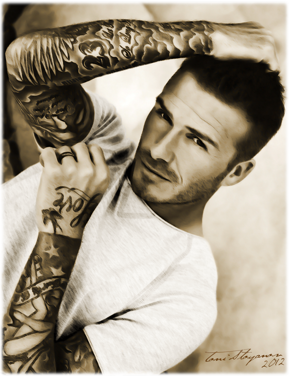 Toni Stoyanov-ART: David Beckham