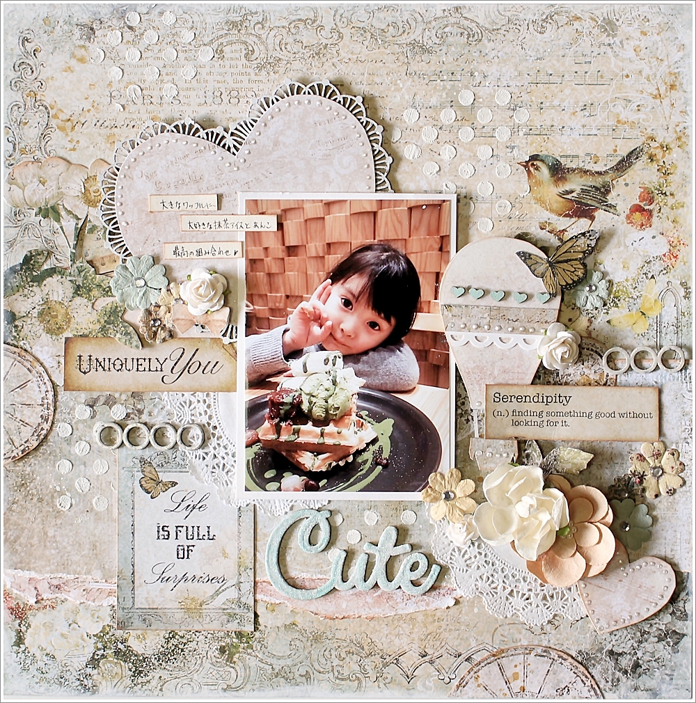 Blue Fern Studios: Blush ,Timeless,Serendipity collection layout Yuko