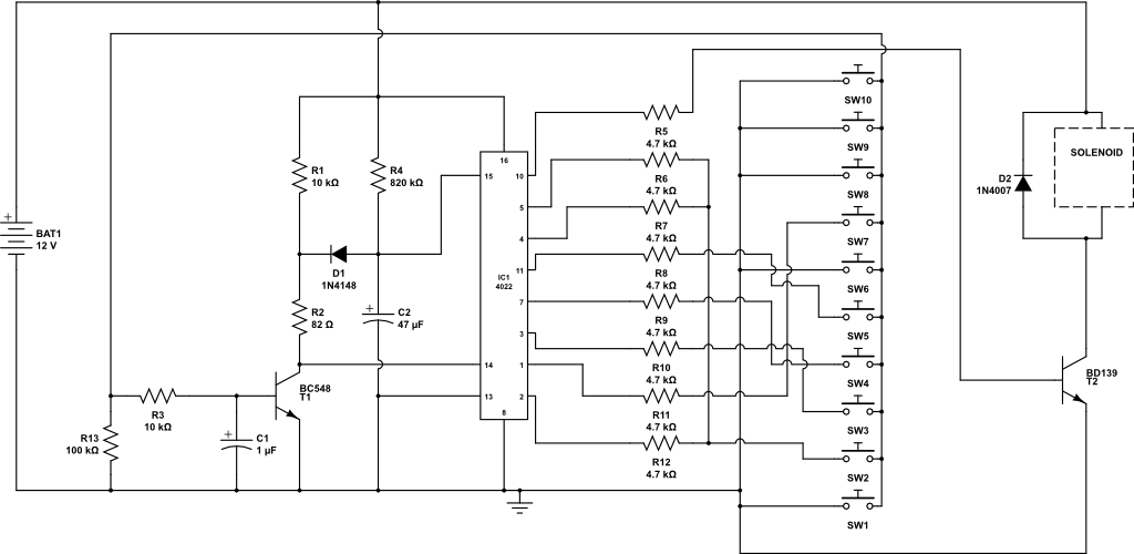 Electronic Combination Lock ~ ELECTRONICS PROJECTS