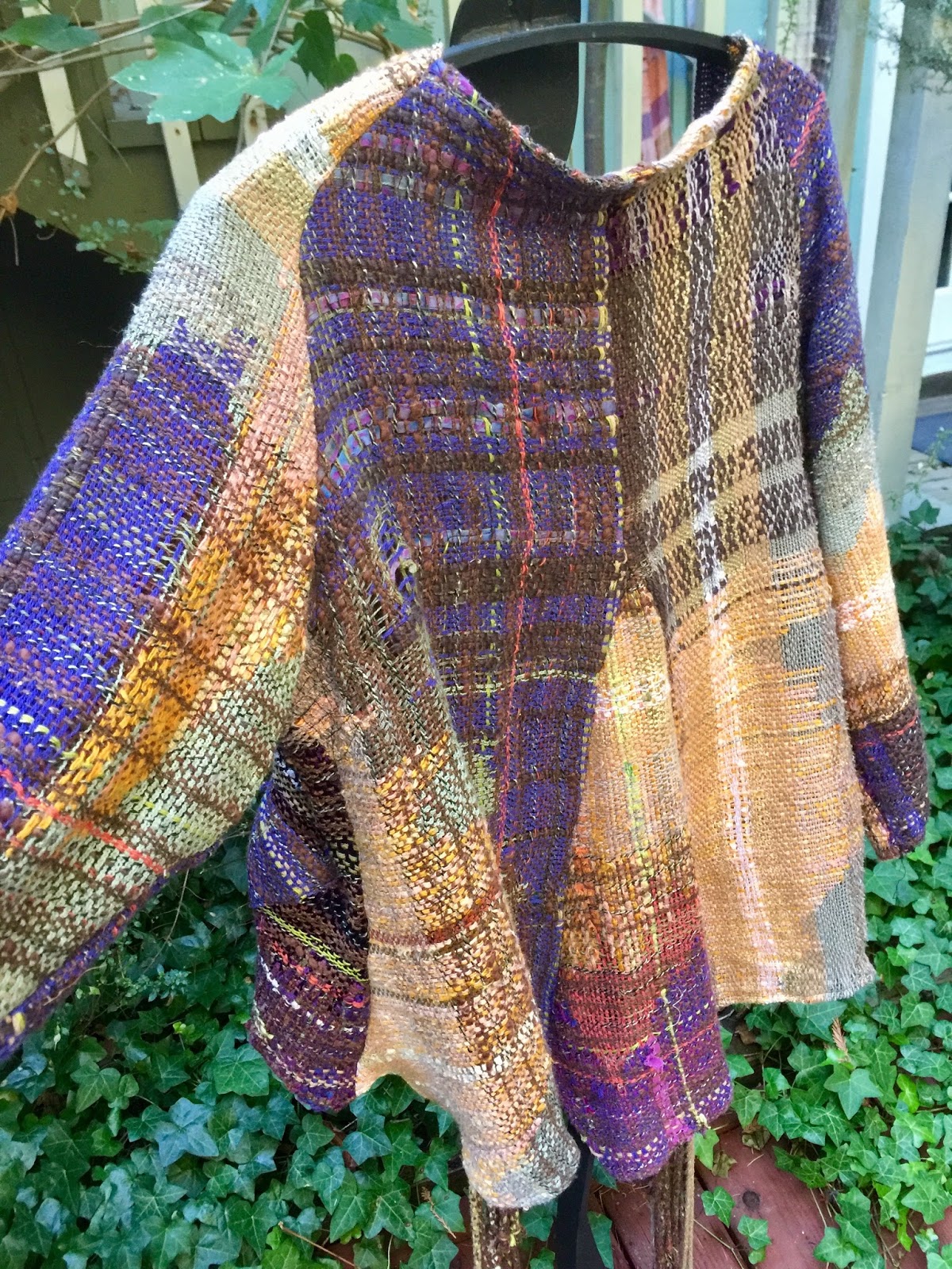 CENTERING WITH FIBER: My new Saori hand woven Jacket AND introducing a ...