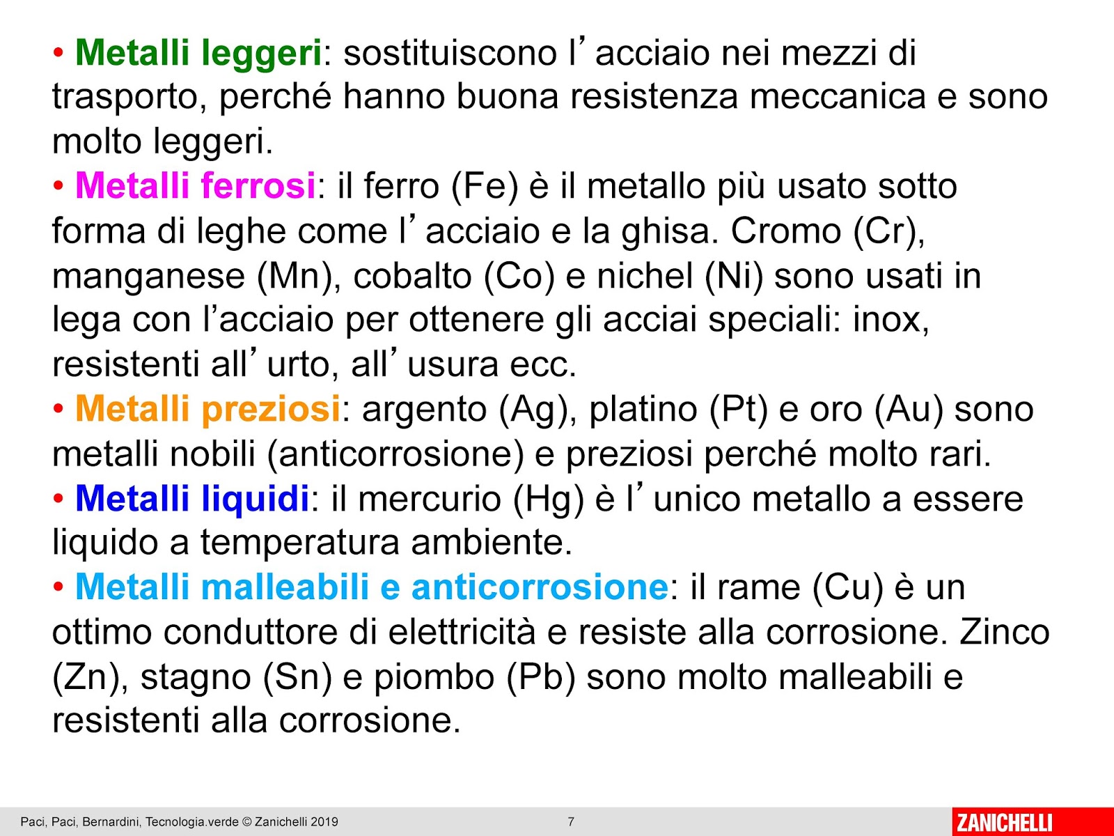 CLASSI I - DAD - I METALLI - IL PENTAGONO