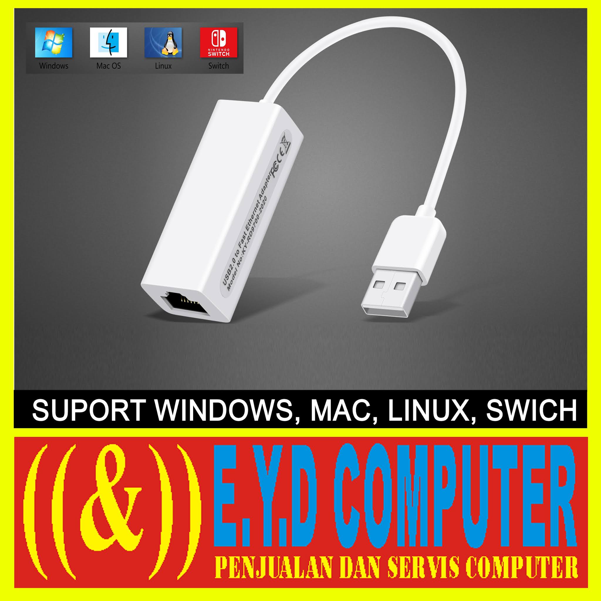 USB TO LAN RJ45 NETWORK CARD INTERNET RJ 45 ETHERNET PORT PC LAPTOP ...