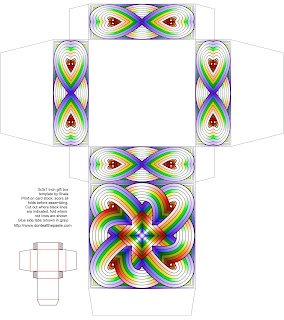 Don't Eat the Paste: Geometric Rainbow Box and Coloring Page