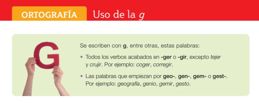 Mucho más que garabatos: LENGUA: Ortografía de la "G" y la "J"