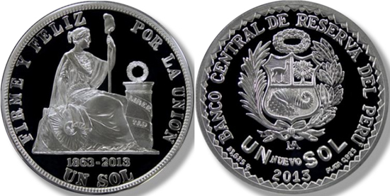 World Coin News: Peru 1 nuevo sol 2013 - 150th Anniversary of the Sol