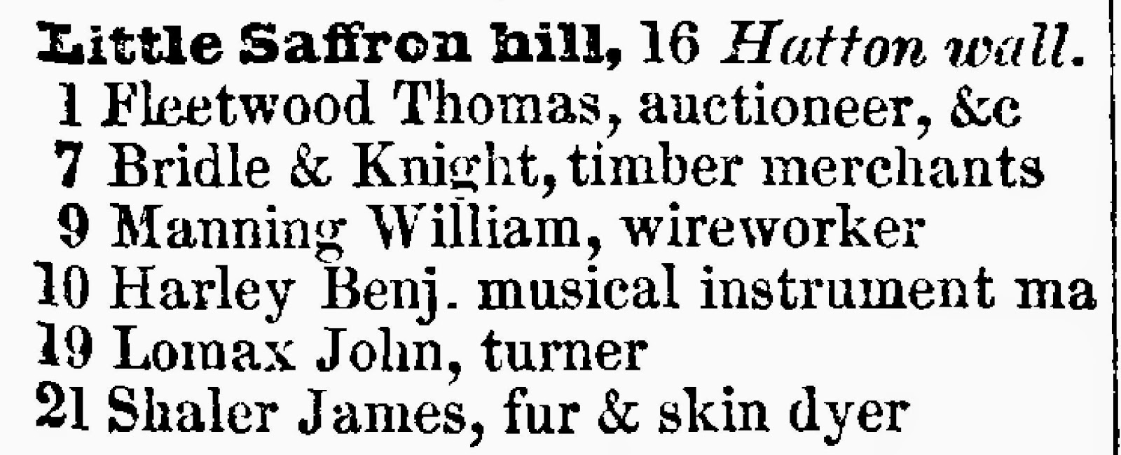 Saffron Hill One Place Study: Transcription of Post Office London ...