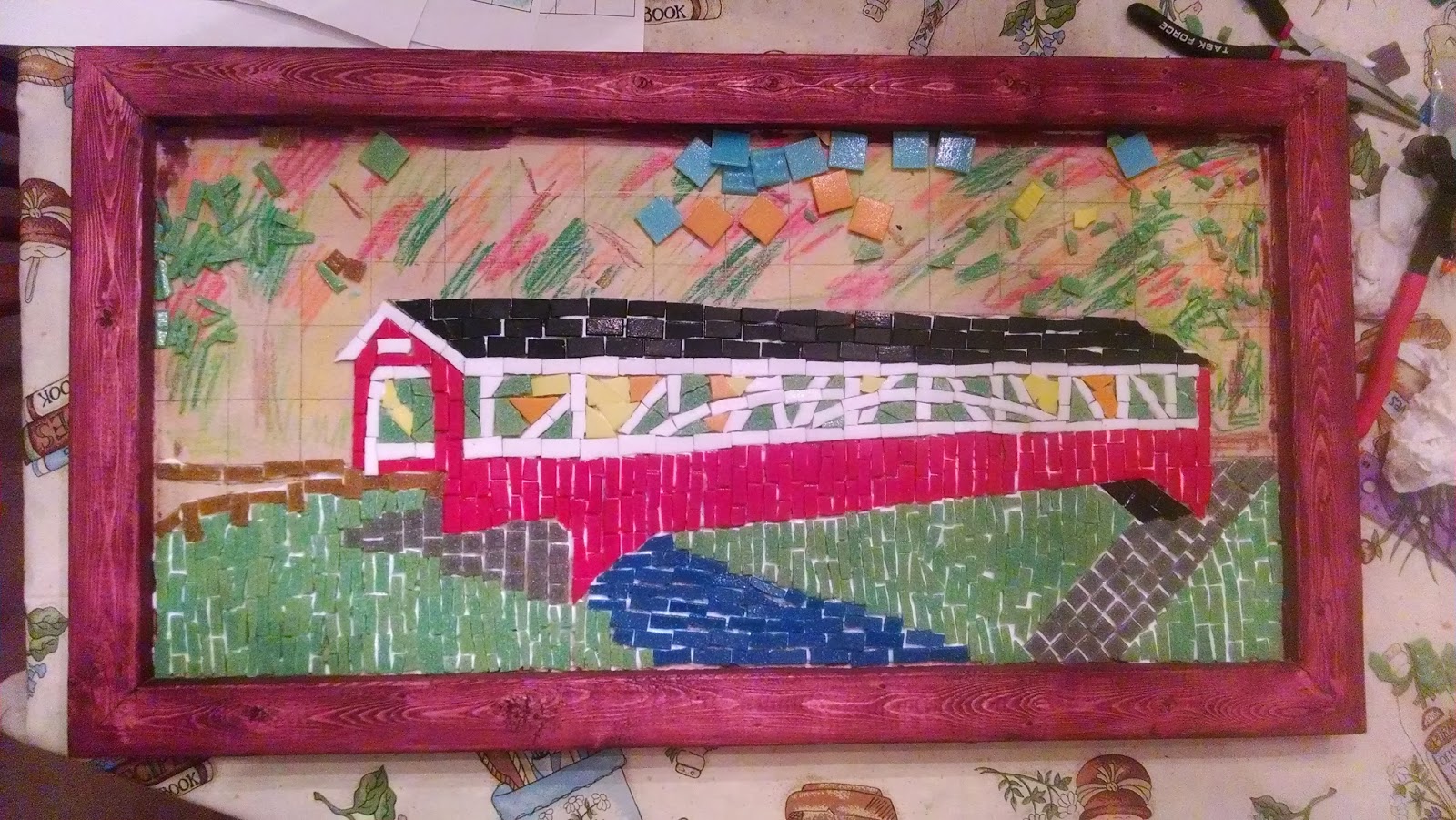 Jack Mast Mosaics: Covered Bridge