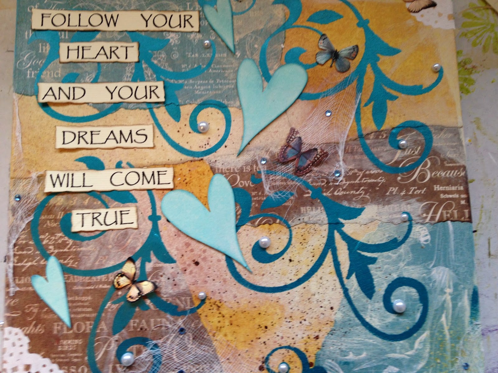 Follow Your Heart - Mixed Media Art Collage Tutorial