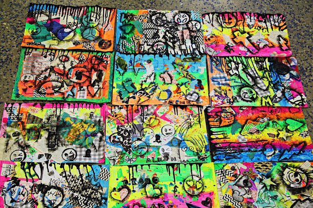 smART Class: 5th Grade multi media Collage