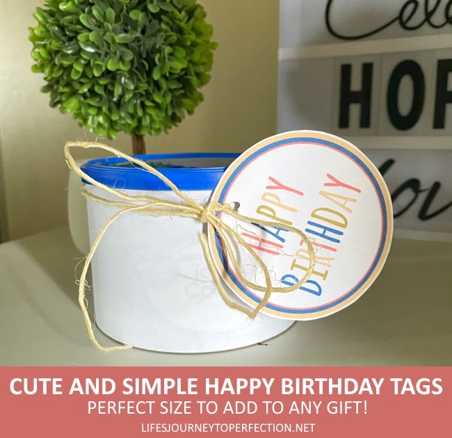 Life's Journey To Perfection: Cute and Simple Happy Birthday Tags A ...