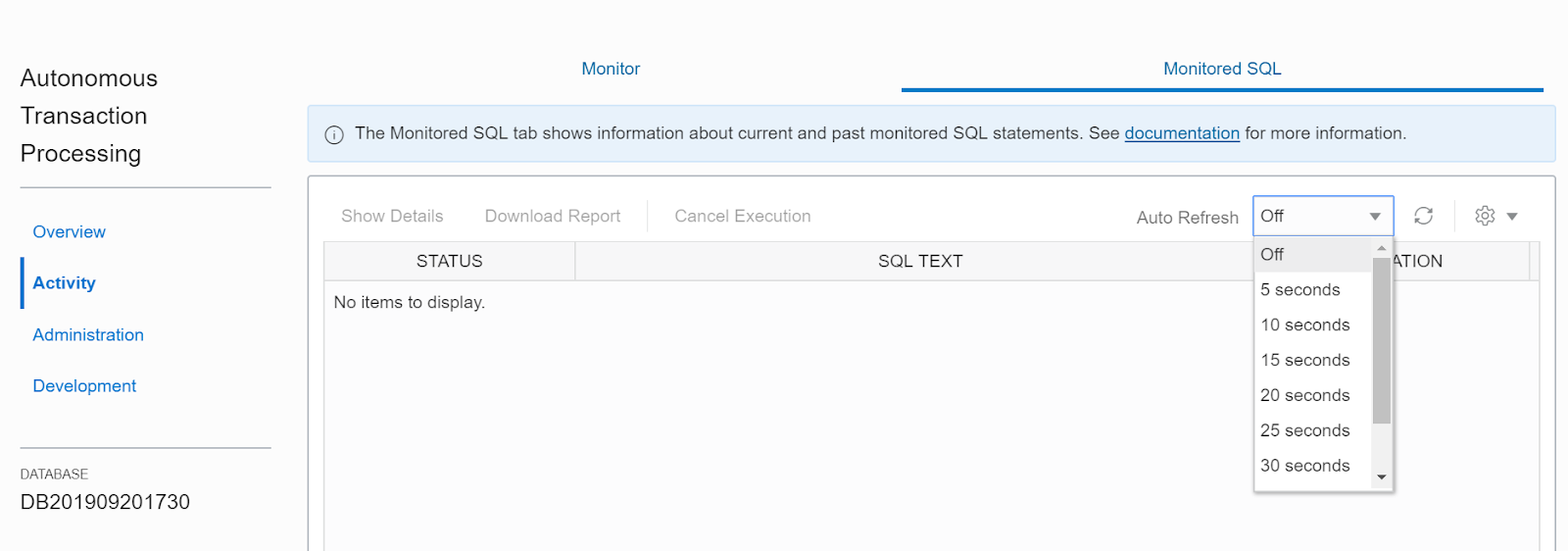 Oracle DBA Quick Notes: Oracle Autonomous Database - Performance Monitoring