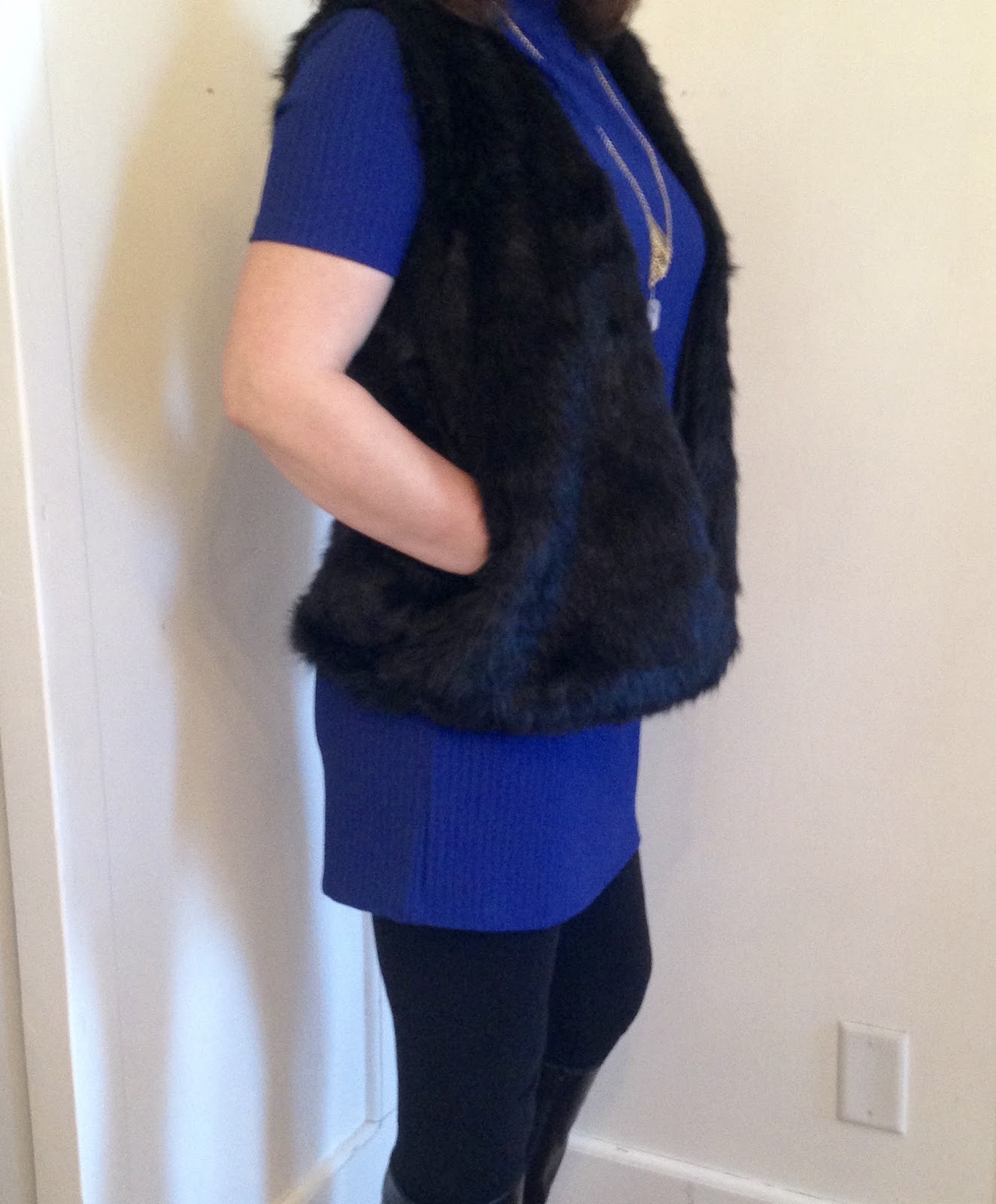 Amy's Creative Pursuits: How to Wear a Thick, Shaggy, Fur Vest