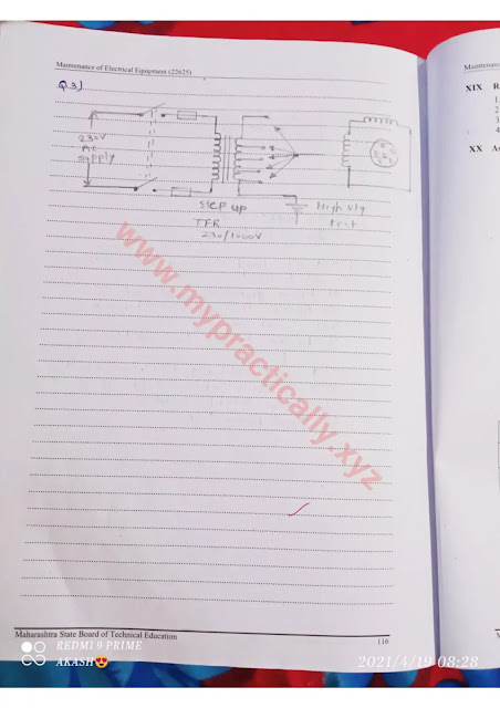 22625 Maintenance of electrical equipments Solved Lab Manual Answers ...