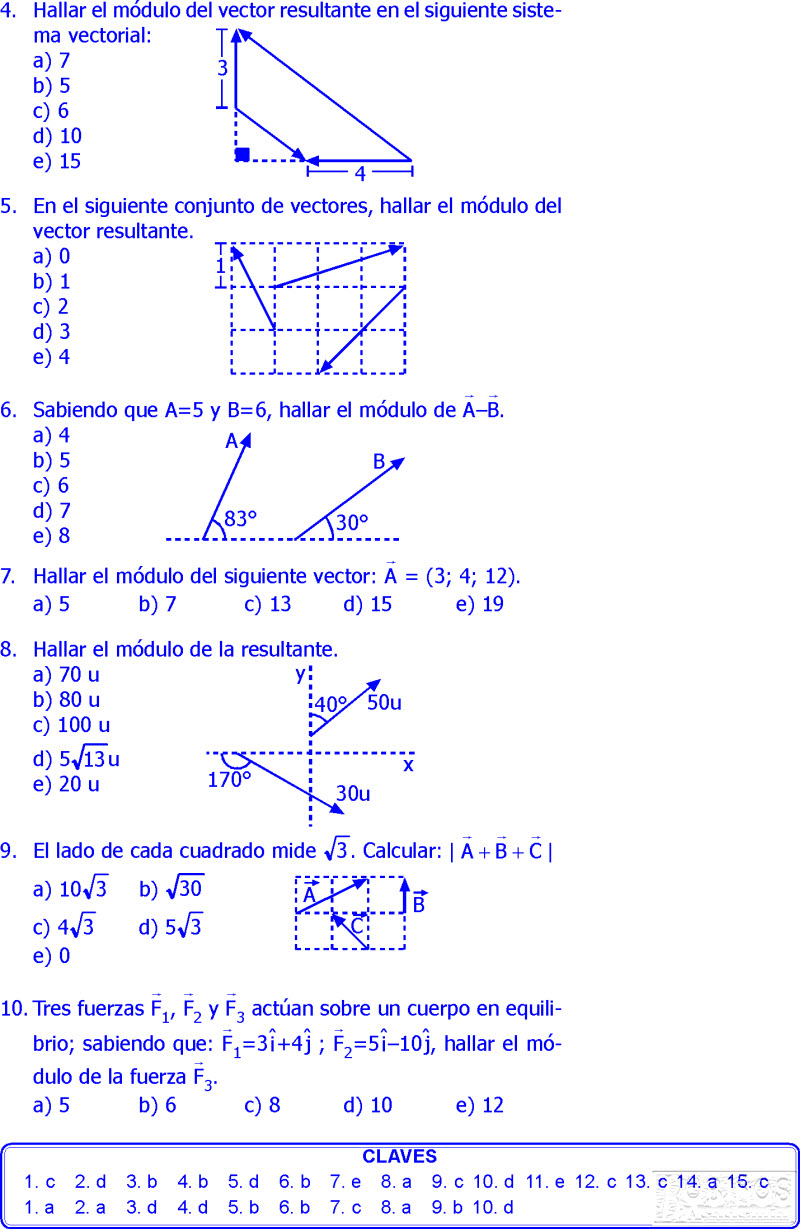 Vectores Explicaciones y Ejercicios Resueltos de Física Pre pdf
