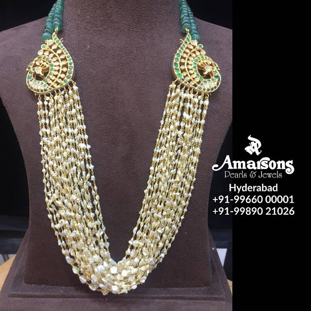 Multiple Layers Beads Harams by Amarsons Jewellers - Jewellery Designs