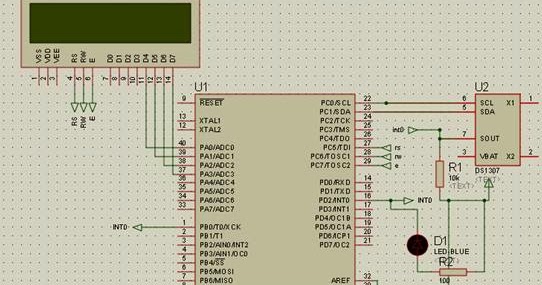 DS1307 RTC AVR atmega16 - Digital Clock ~ ElecDude