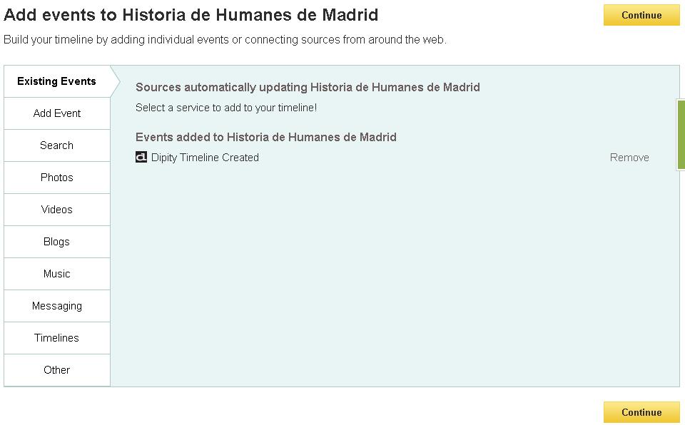 Creación de líneas de tiempo con Dipity. | Campohermoso TIC