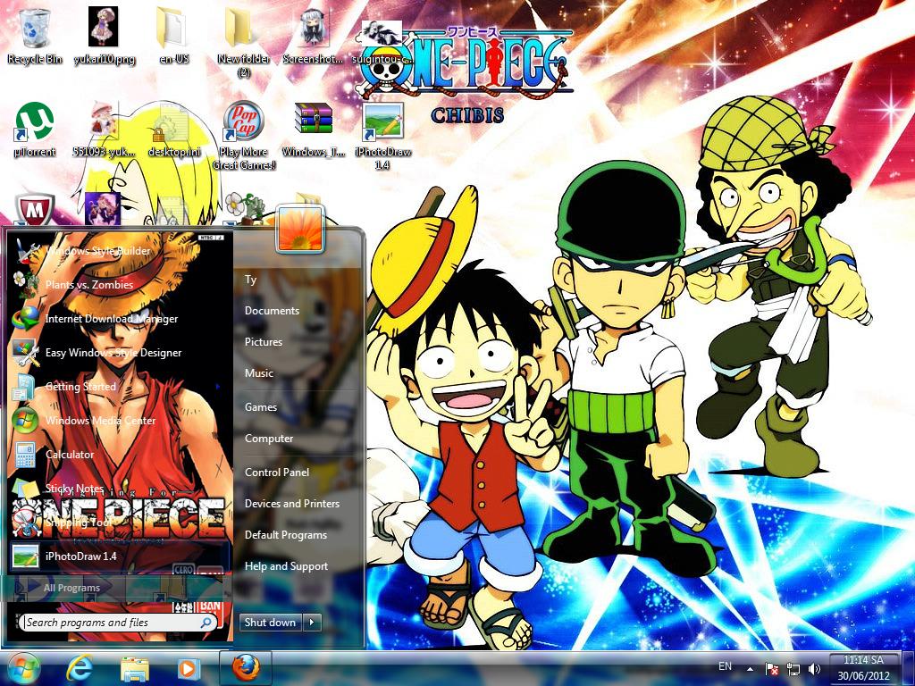 One Piece ~ Windows 7 Theme - AoiSuki