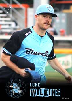 Australian Custom Baseball Cards: Luke Wilkins - 2017-18 Sydney Blue Sox