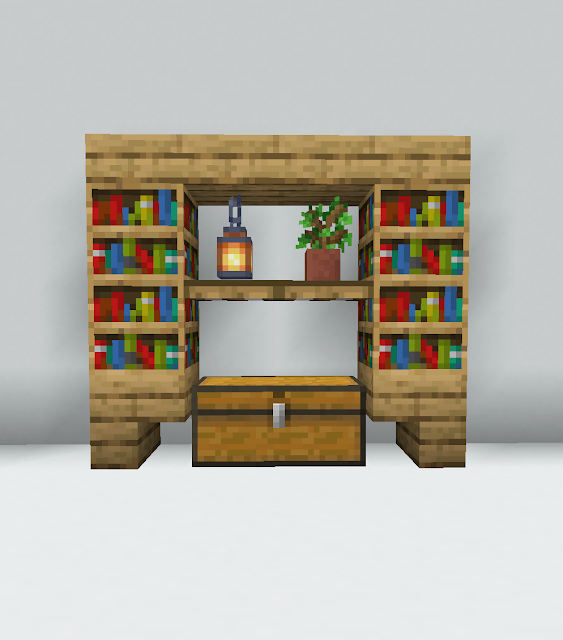 Oak Bookshelf and Chest