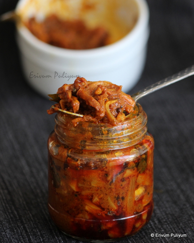 Erivum Puliyum: Vazhapindi (Vazhakambu) Achar | Banana Stem Pickle