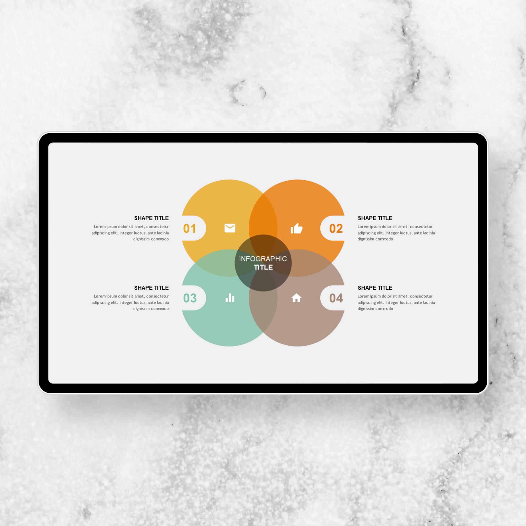 Four Circle Overlap PowerPoint Templates - PowerPoint Free