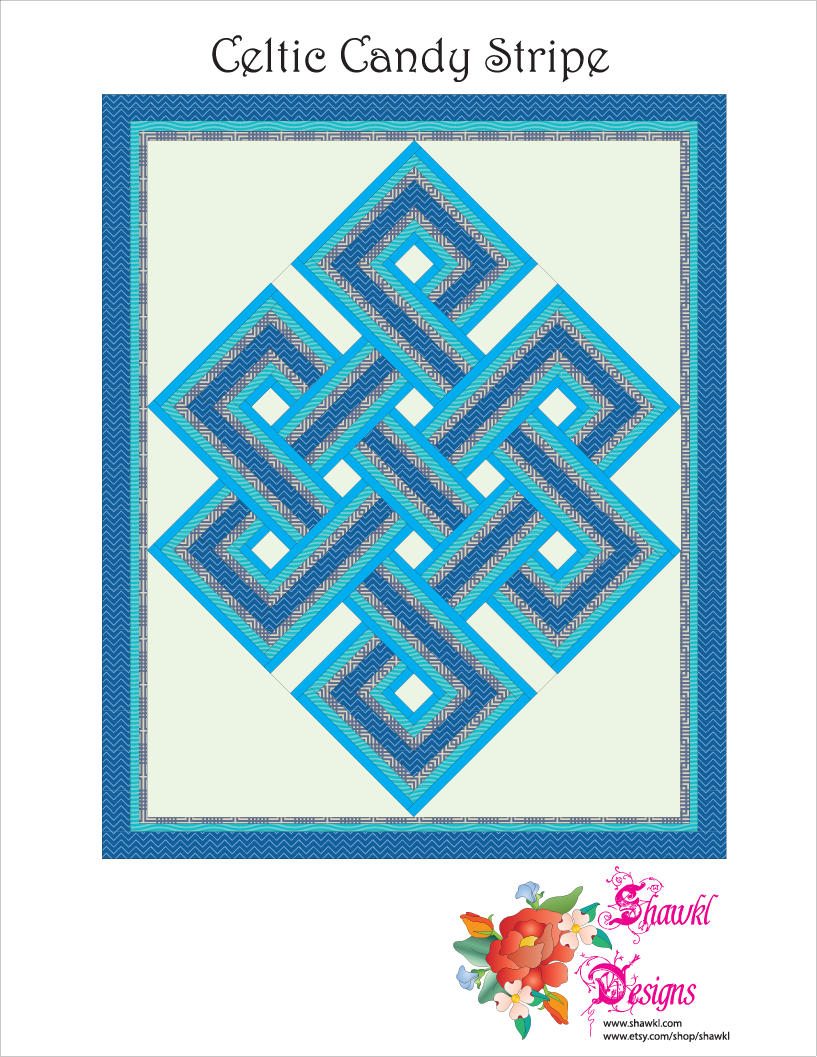 Shawkl Designs: New Pattern - Celtic Candy Stripe