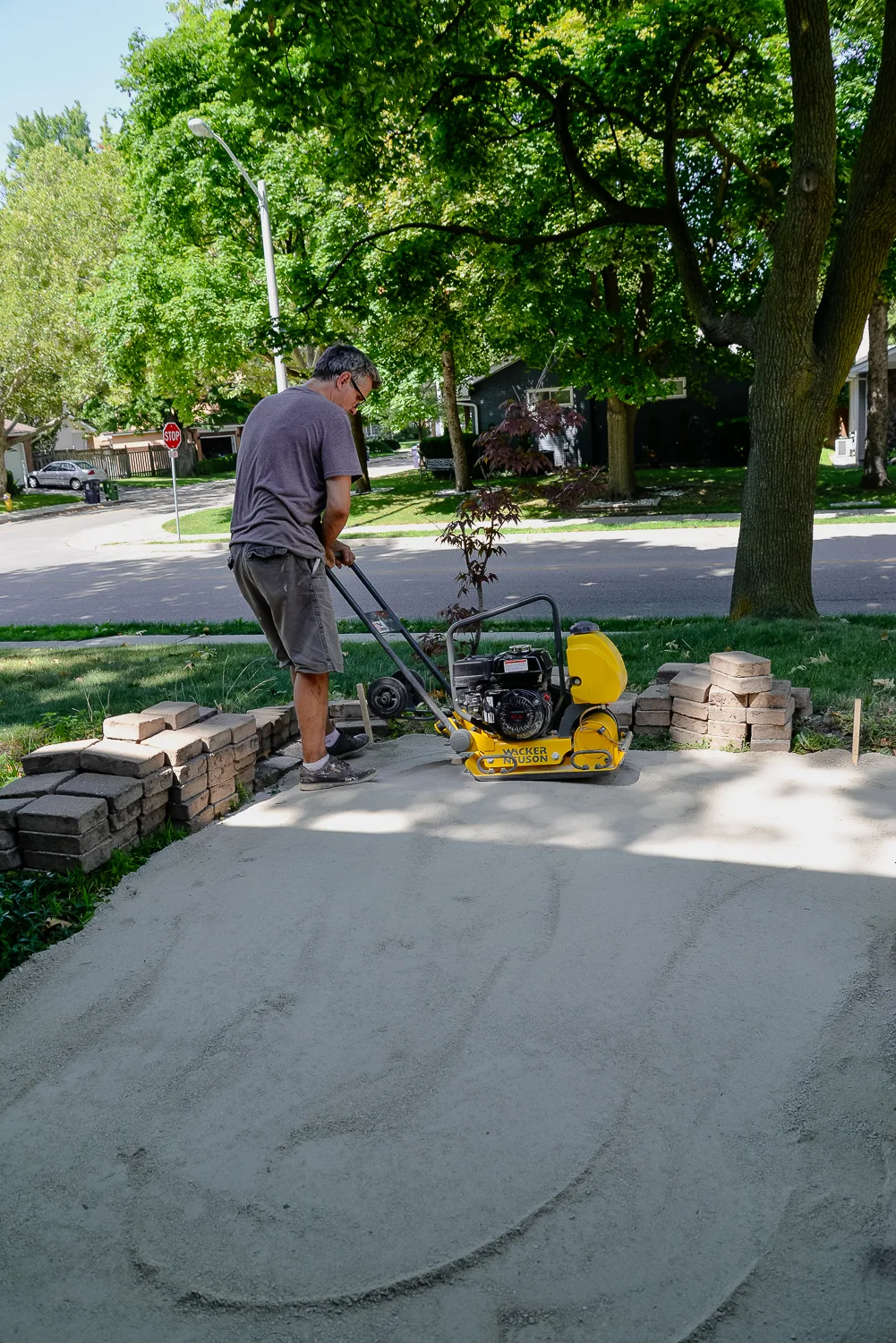 How To Install a DIY Paver Walkway - Rambling Renovators