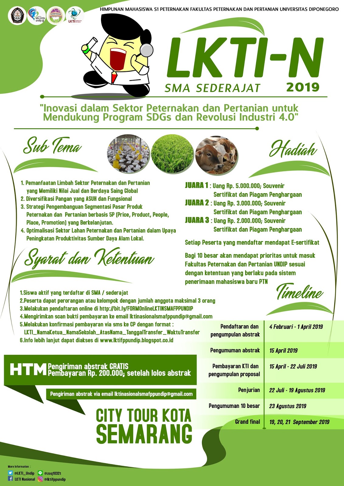 PEMBUKAAN PENDAFTARAN LKTIN SMA 2019 ~ LKTI FAKULTAS PETERNAKAN DAN ...