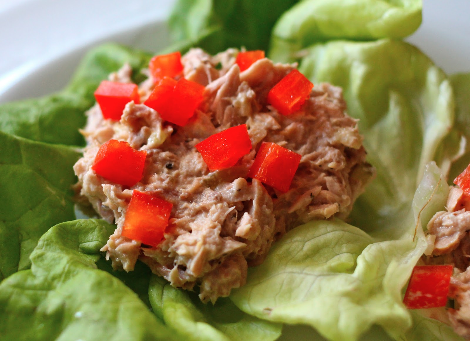 Vegetarian Tales of a Carnivore: Tuna Salad in Lettuce Cups