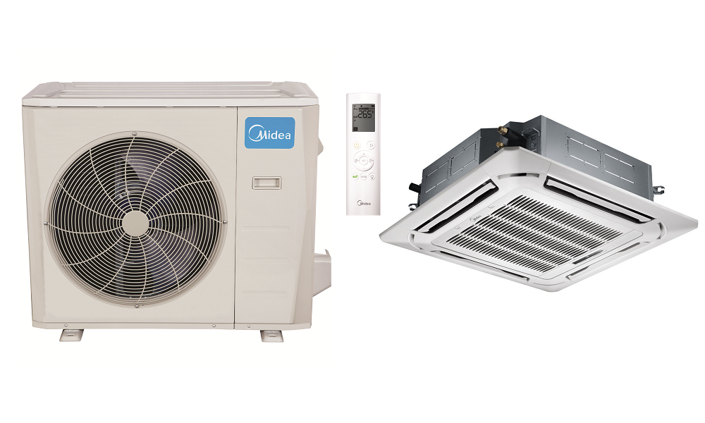 All New Mini Split Ductless HeatPump Systems: Ceiling Cassette Mini ...