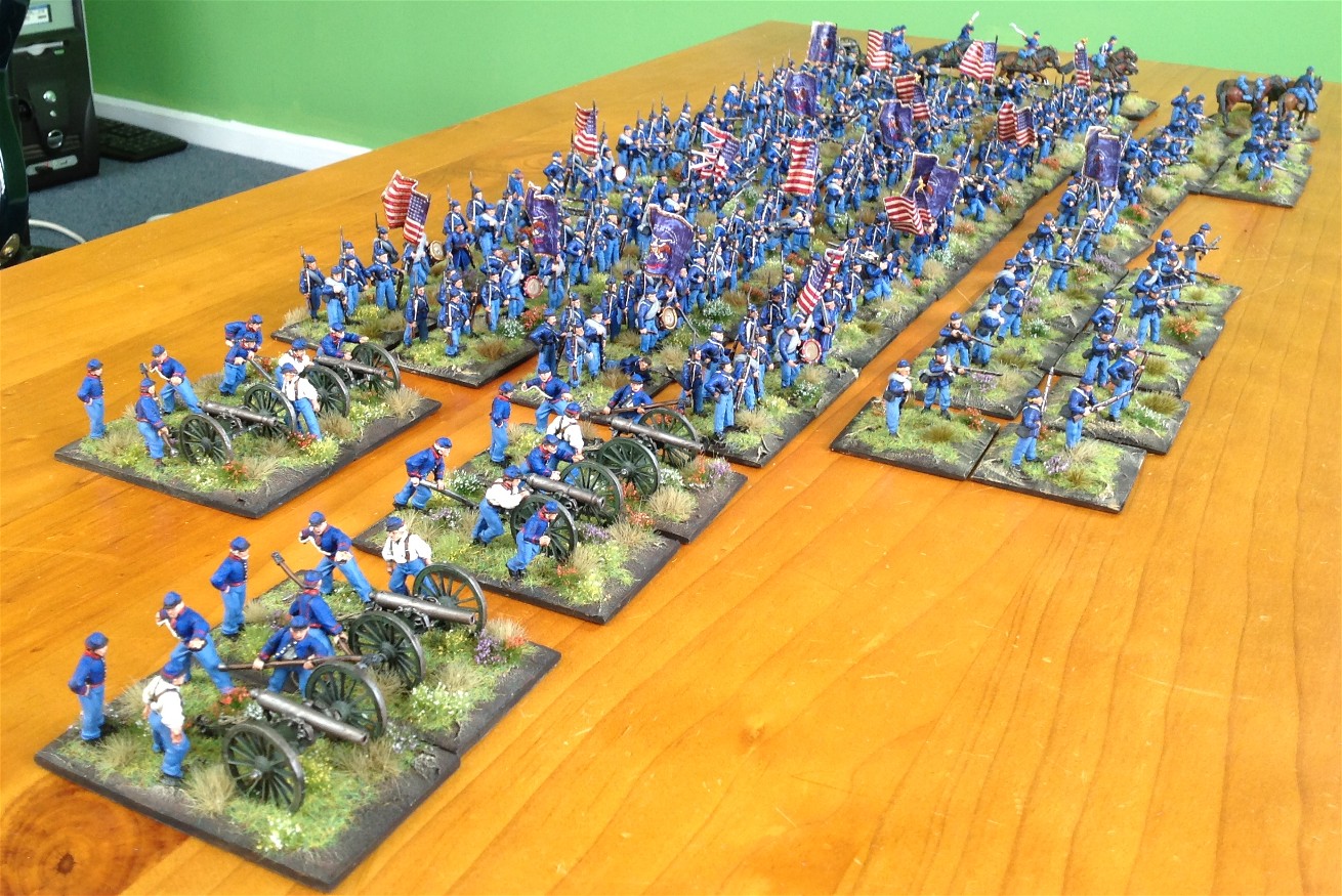 15mm paint shack: 28mm ACW army three months in