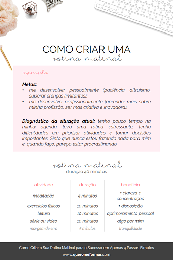 Blog Quero Me Formar — Organização And Finanças Como Criar A Sua Rotina