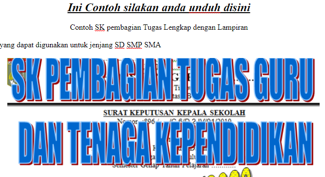 SK Pembagian Tugas Tenaga Kependidikan Lengkap Dengan Lampiran ... SK Pembagian Tugas Tenaga Kependidikan Lengkap Dengan Lampiran ...