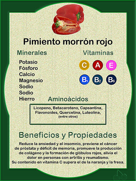 Pimiento morrón rojo | SALUD, BELLEZA Y BIENESTAR